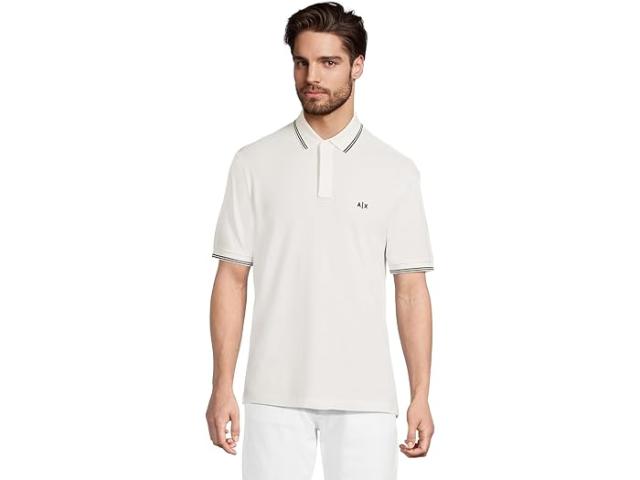 (取寄) アルマーニエクスチェンジ メンズ エッセンシャル ロゴ ポロ Armani Exchange men Essential Logo Polo Off White