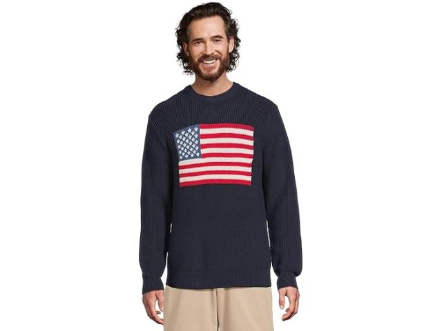 (取寄) ヴィンヤードヴァインズ メンズ アメリカン フロッグ クルー セーター Vineyard Vines men American Flag Crew Sweater Nautical Navy