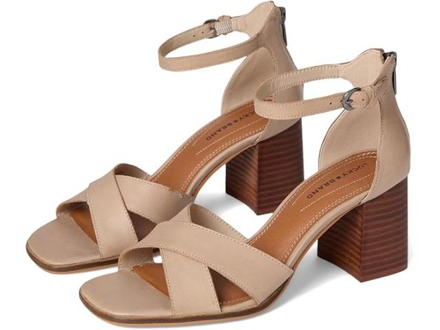 (取寄) ラッキーブランド レディース クロス バンド ハイ ヒール サンダル Lucky Brand women Herrika Cross Band High Heel Sandal Smoke Grey