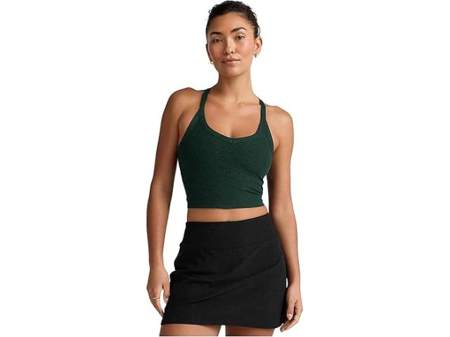 (取寄) ビヨンドヨガ レディース スペースダイ オン ザ アップ クロップド タンク Beyond Yoga women Spacedye On The Up Cropped Tank Dark Spruce Green Heather