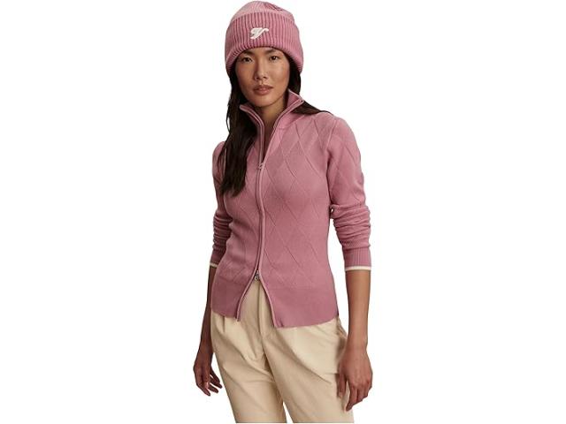 (取寄) バーリー レディース ジップ スルー ニット Varley women Barthe Zip Through Knit Mauve Orchid