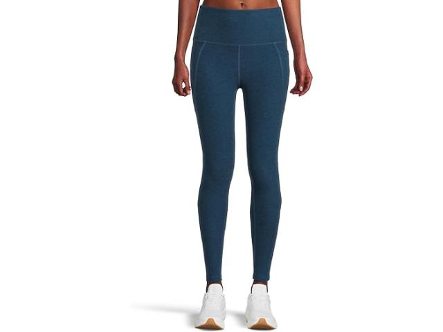 (取寄) ビヨンドヨガ レディース スペースダイ アウト オブ ポケット ハイウエスト ミディ レギンス Beyond Yoga women Spacedye Out Of Pocket High-Waisted Midi Legging Celestial Blue Heather