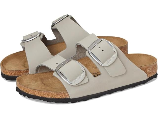(取寄) ビルケンシュトック レディース アリゾナ ビッグ バックル - ヌバック レザー Birkenstock women Arizona Big Buckle - Nubuck Leather Stone Coin