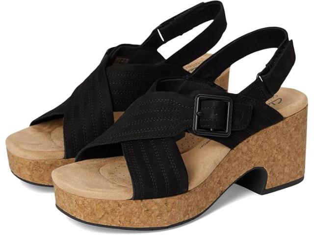 (取寄) クラークス レディース ウェスト Clarks women Nerisa West Black Nubuck