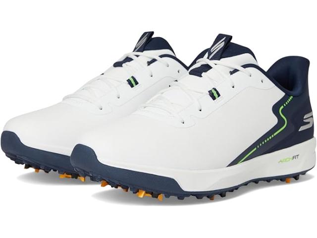 (取寄) スケッチャーズ ゴルフ メンズ エリート ボルテックス ライバル アーチフィット ゴルフ シューズ Skechers GO GOLF men Elite Vortex Rival ArchFit Golf Shoe White/Navy