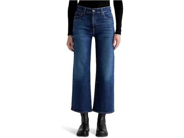 (取寄) AGジーンズ レディース サイゲ ミッド ライズ ワイド レッグ クロップ イン AG Jeans women Saige Mid Rise Wide Leg Crop In Veiled Veiled