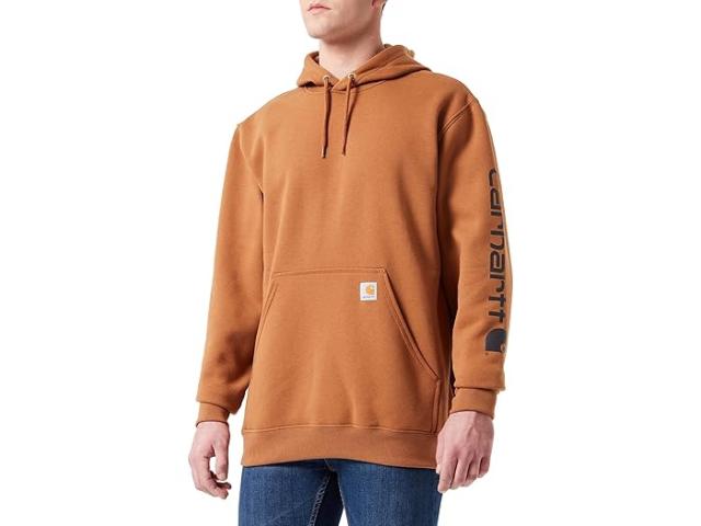 (取寄) カーハート メンズ ミッドウエイト シグニチャー スリーブ ロゴ フーデット スウェットシャツ Carhartt men Midweight Signature Sleeve Logo Hooded Sweatshirt Carhartt Brown