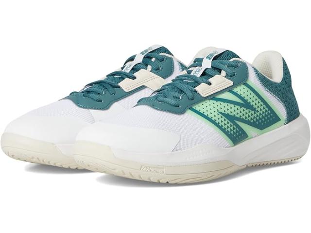 (取寄) ニューバランス メンズ テニス シューズ New Balance men 696v6 Tennis Shoes White/Green