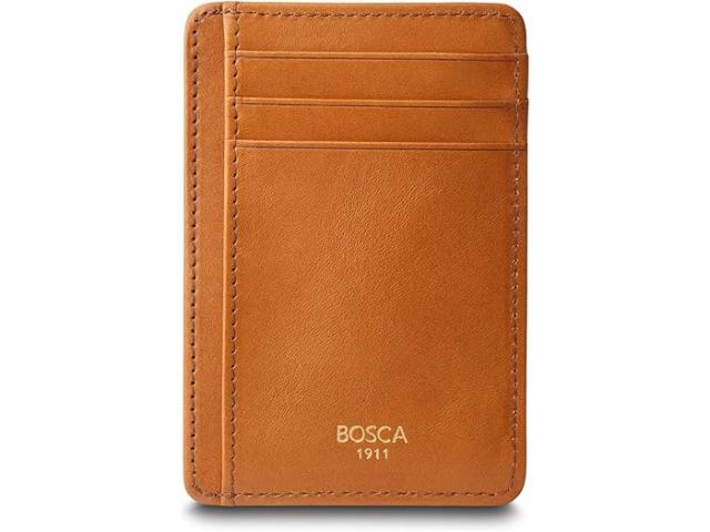 (取寄) ボスカ メンズ オールド レザー - セブンポケット Id Rfid カード ケース Bosca men Old Leather - Seven-Pocket ID RFID Card Case Saddle