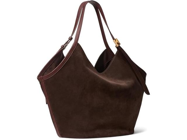 (取寄) ケイトスペード レディース デコ スエード Xl チューリップ トート Kate Spade New York women Deco Suede Xl Tulip Tote Hot Fudge