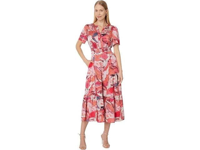 (取寄) ニックゾー レディース スクリブル ブーケ デイドリーム ドレス NIC+ZOE women Scribble Bouquet Daydream Dress Pink Multi 1