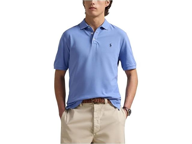 (取寄) ラルフローレン メンズ クラシック フィット ストレッチ メッシュ ポロ シャツ Polo Ralph Lauren men Classic Fit Stretch Mesh Polo Shirt Fall Blue