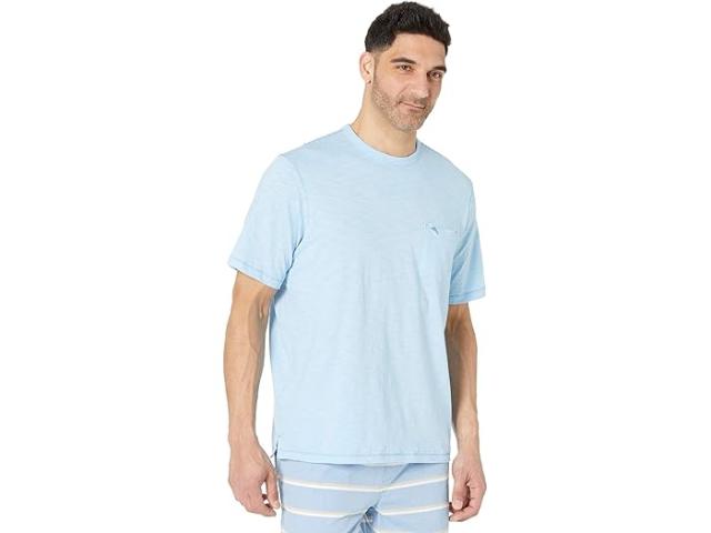 (取寄) トミーバハマ メンズ バリ ビーチ クルー ショート スリーブ  Bahama men Bali Beach Crew Short Sleeve Chambray Blue