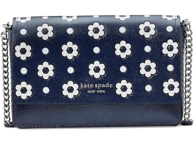 (取寄) ケイトスペード モルガン デイジー ドット エンボス サフィーノ レザー フラップ チェイン ウォレット Kate Spade New York Morgan Daisy Dot Embossed Saffiano Leather Flap Chain Wallet Parisian Navy Multi