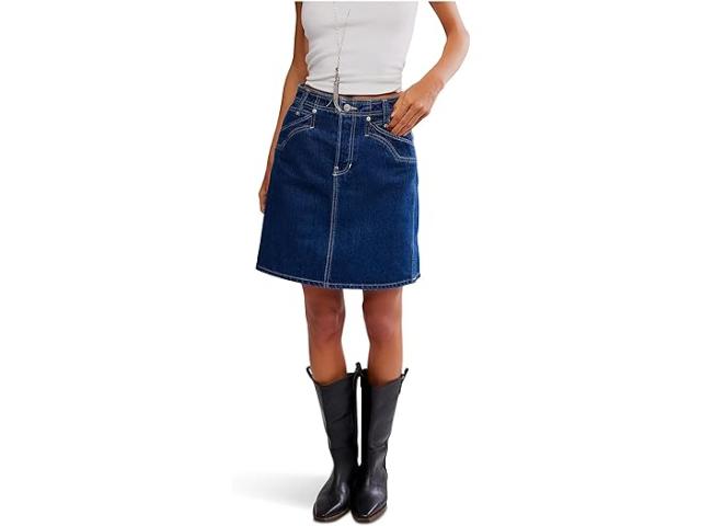 (取寄) フリーピープル レディース ウィー ザ フリー スージー デニム ミディ スカート Free People women We The Free Suzy Denim Midi Skirt Deep Blue Crush