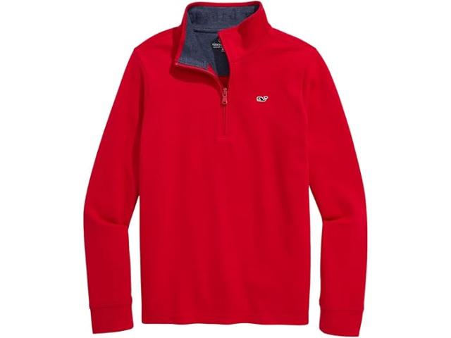 (取寄) ヴィンヤードヴァインズ キッズ ボーイズ ソルトウォーター クオーター ジップ (トドラー/リトル キッズ/ビッグ キッズ) Vineyard Vines Kids boys Saltwater Quarter Zip (Toddler/Little Kids/Big Kids) Red Velvet