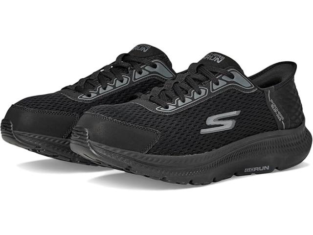 (取寄) スケッチャーズ メンズ ゴー ラン コンシステント 2.0 - エムパワー ハンズ フリー スリップ-インス SKECHERS men Go Run Consistent 2.0 - Empower Hands Free Slip-Ins Black/Black