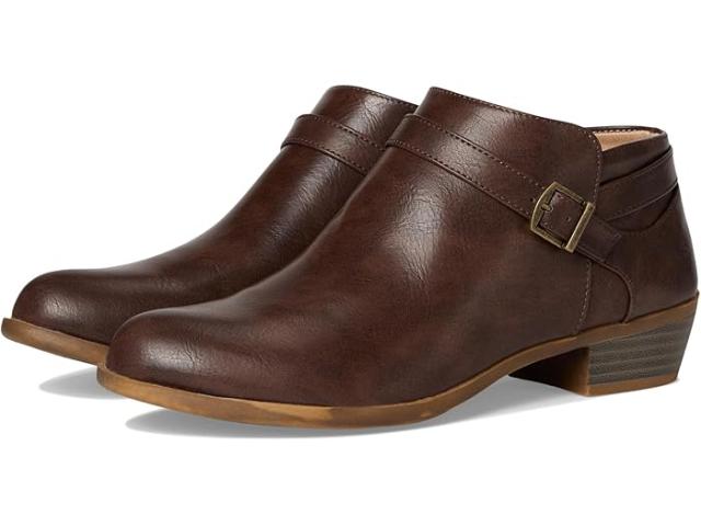 (取寄) ライフストライド レディース アレキサンダー ブロック ヒール アンクル ブーツィーズ LifeStride women Alexander Block Heel Ankle Bootsies Dark Brown