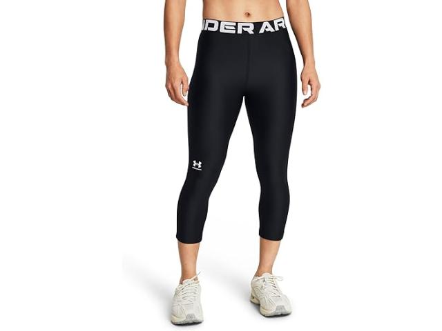 (取寄) アンダーアーマー レディース ヒートギア オーセンティクス 3/4 レギングス Under Armour women Heatgear Authentics 3/4 Leggings Black/White