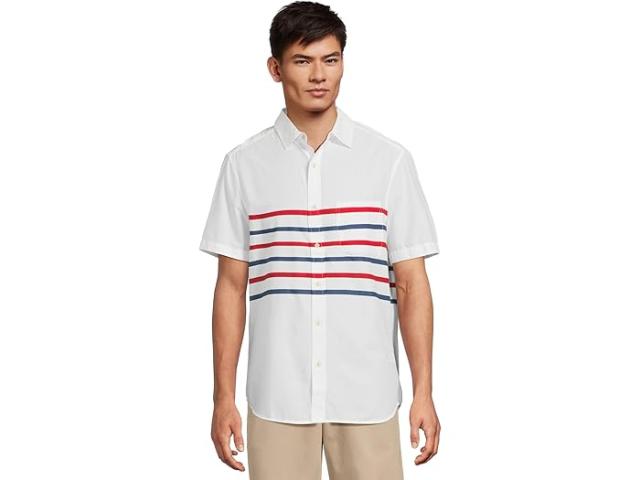 (取寄) ヴィンヤードヴァインズ メンズ アッシュ ストライプ マドラス ショート スリーブ シャツ Vineyard Vines men Ash Stripe Madras Short Sleeve Shirt Lighthouse Red