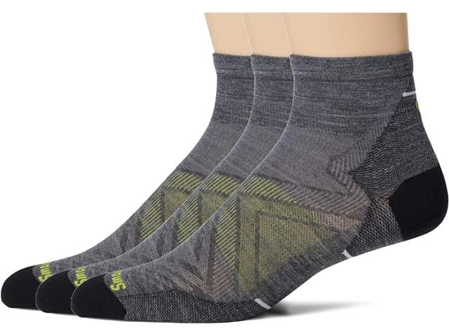 (取寄) スマートウール メンズ ラン ゼロ クッション アンクル ソックス 3-パック Smartwool men Smartwool Run Zero Cushion Ankle Socks 3-Pack Medium Gray