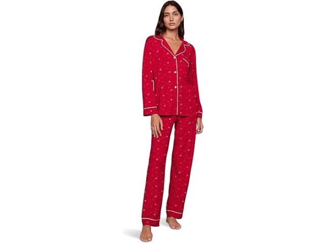 (取寄) エバージェイ レディース ジゼル プリンテッド ロング Pj セット Eberjey women Gisele Printed Long Pj Set Nutcracker Holly Red/Ivory