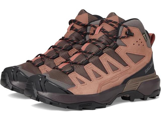 (取寄) サロモン レディース X ウルトラ LTR ミッド Gtx Salomon women X Ultra LTR Mid GTX Peppercorn/Cognac/Hot Coral
