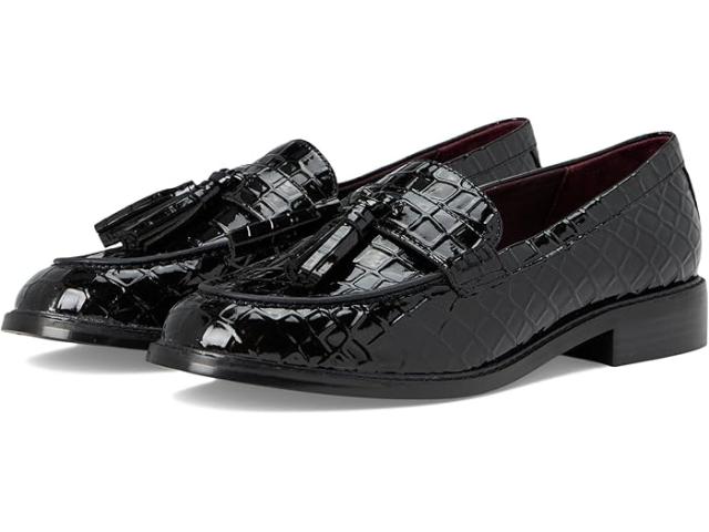 (取寄) フランコ サルト レディース キャロリン ロウ スリッポン Franco Sarto women Carolyn Low Slip-ons Black Croco Faux Leather