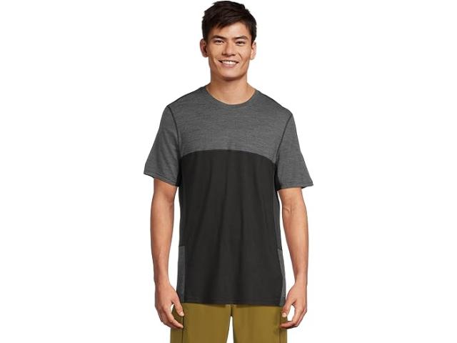 (取寄) スマートウール メンズ マウンテン バイク ショート スリーブ ジャージ Smartwool men Mountain Bike Short Sleeve Jersey Black Charcoal Heather