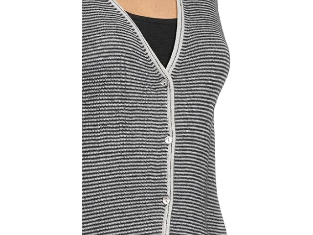 (取寄) ヴィンス レディース マイクロストライプ V-ネック カーディガン Vince women Microstripe V-neck Cardigan Off White/Coastal Blue 取寄) ヴィンス レディース マイクロストライプ V-ネック カーディガン