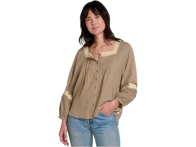 (取寄) トードアンドコー レディース マンザナ ペザント ロング スリーブ シャツ Toad&Co women Manzana Peasant Long Sleeve Shirt Partridge Gingham