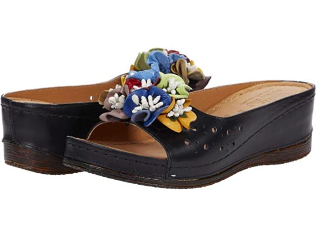 (取寄) スプリング ステップ レディース フラワーチャイルド Spring Step women  Flowerchild Black Leather