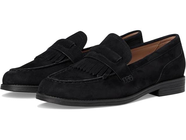 (取寄) コールハーン レディース スタッシ キルティー ローファーズ Cole Haan women Stassi Kiltie Loafers Black Suede