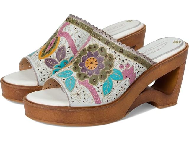 (取寄) ラルティストバイスプリングステップ レディース カーレ L'Artiste by Spring Step women Calle White Multi