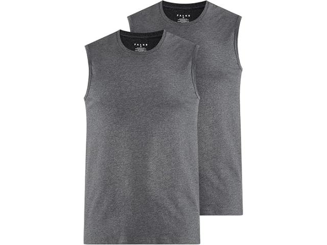 (取寄) ファルケ メンズ デイリー コンフォート クルー ネック マッスル シャツ 2-パック Falke men Falke Daily Comfort Crew Neck Muscle Shirt 2-Pack Grey (Dark Grey/Heather 3278)