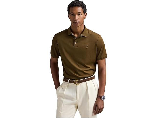 (取寄) ラルフローレン メンズ クラシック フィット ソフト コットン ポロ シャツ Polo Ralph Lauren men Classic Fit Soft Cotton Polo Shirt Nature Brown