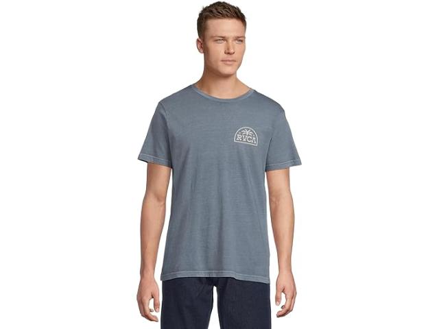 (取寄) ルーカ メンズ パーム セリフ ショート スリーブ RVCA men Palm Serif Short Sleeve Vintage Navy