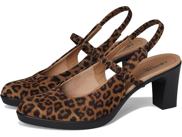 (取寄) ライフストライド レディース エボーク スリングバック シューズ LifeStride women Evoke Slingback Shoes Brown Leopard