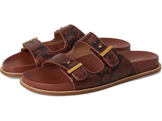 (取寄) コールハーン レディース マリソル フットベッド サンダル Cole Haan women Marisol Footbed Sandals Dark Cuoio Snake Print Leather