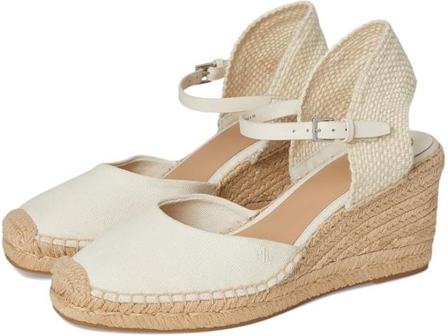 (取寄) ローレン ラルフローレン レディース ロビー キャンバス アンド ジュート エスパドリーユ Lauren Ralph Lauren women Robby Canvas & Jute Espadrille Soft White/Soft White/Natural