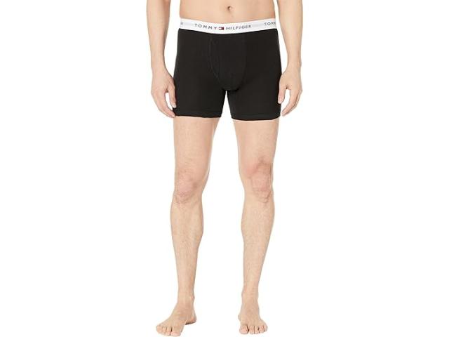 (取寄) トミーヒルフィガー メンズ コットン クラシックス 7-パック ボクサー ブリーフ   men   Cotton Classics 7-Pack Boxer Brief Black