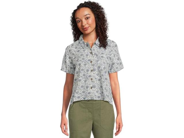 (取寄) ロイヤルロビンズ レディース カミノ パッカー ショート スリーブ  Robbins women Camino Pucker Short Sleeve Deep Blue Caledonia Print