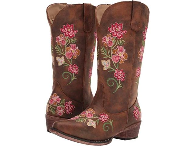 (取寄) ローパー レディース ライリー フローラル Roper women  Riley Floral Vintage Cognac Faux Leather