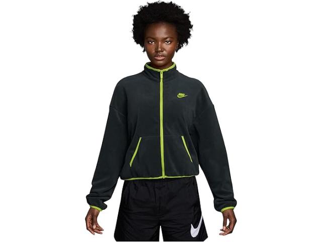 (取寄) ナイキ レディース スポーツウェア クラブ フリース ルーズ コージー トラック ジャケット Nike women Sportswear Club Fleece Loose Cozy Track Jacket Seaweed/Cyber