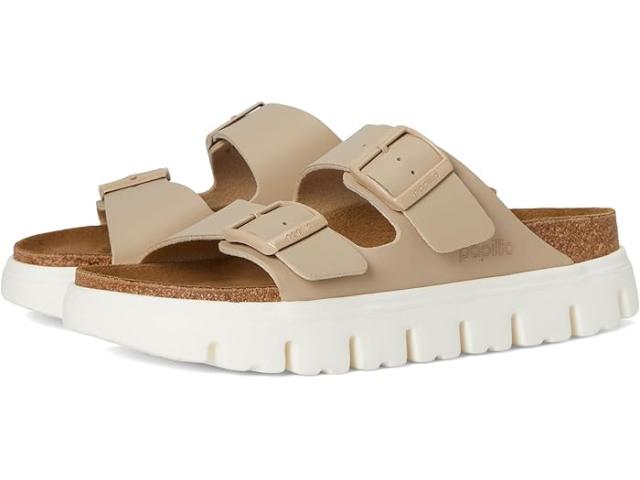 (取寄) ビルケンシュトック レディース パピリオ バイ アリゾナ チャンキー - ビルコ-フロー Birkenstock women Papillio by Arizona Chunky - Birko-Flor Sandcastle