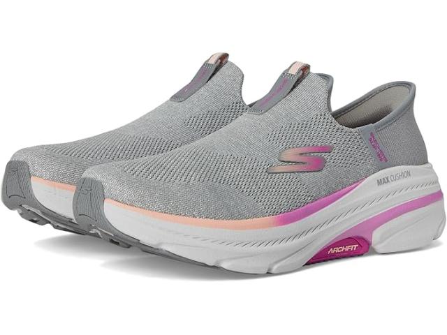 (取寄) スケッチャーズ レディース マックス クッショニニグ アーチ フィット 2.0 ケンブリッジ ハンズ フリー スリップ-インス SKECHERS women SKECHERS Max Cushioning Arch Fit 2.0 Cambridge Hands Free Slip-Ins Gray/Pink