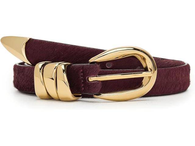 (取寄) メイドウェル レディース トリプル メタル キーパー ベルト: ヘアカーフ Madewell women Triple l Keeper Belt: Haircalf Cabernet