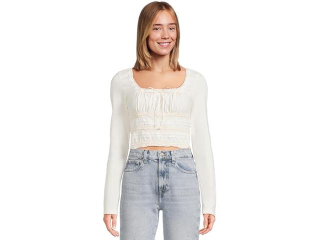 (取寄) フリーピープル レディース スカーレット スモック ロング スリーブ Free People women Scarlet Smocked Long Sleeve Clean Ivory