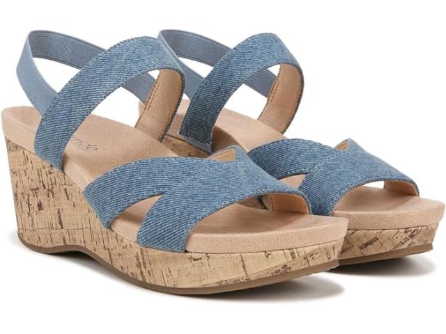 (取寄) ライフストライド レディース ストラップ ウェッジ サンダル LifeStride women LifeStride Danita Strappy Wedge Sandals Denim Blue