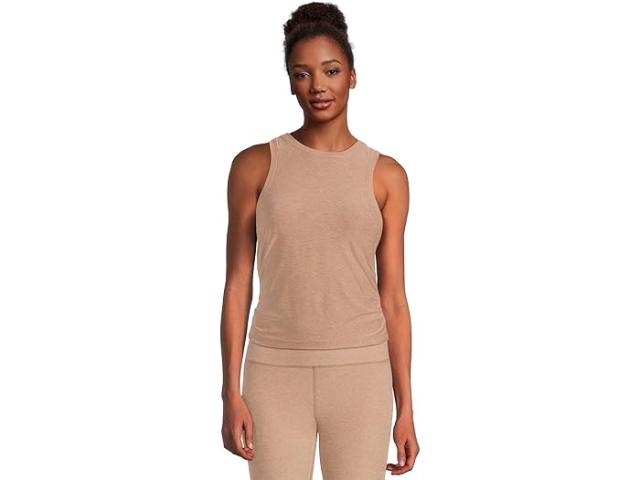 (取寄) ビヨンドヨガ レディース フェザーウェイト ユア フィット シャード タンク Beyond Yoga women Featherweight Your Fit Shirred Tank Desert Sand Heather